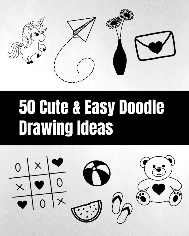 50 Cute Easy Doodle Drawing Ideas (When You're Bored) - The Clever Heart