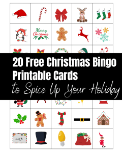 20 Festive & Free Christmas Bingo Printable Cards for Your Holiday ...