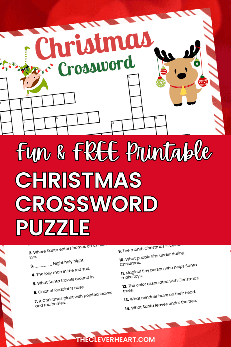 Free Printable Christmas Crossword Puzzle Perfect for the Holidays ...